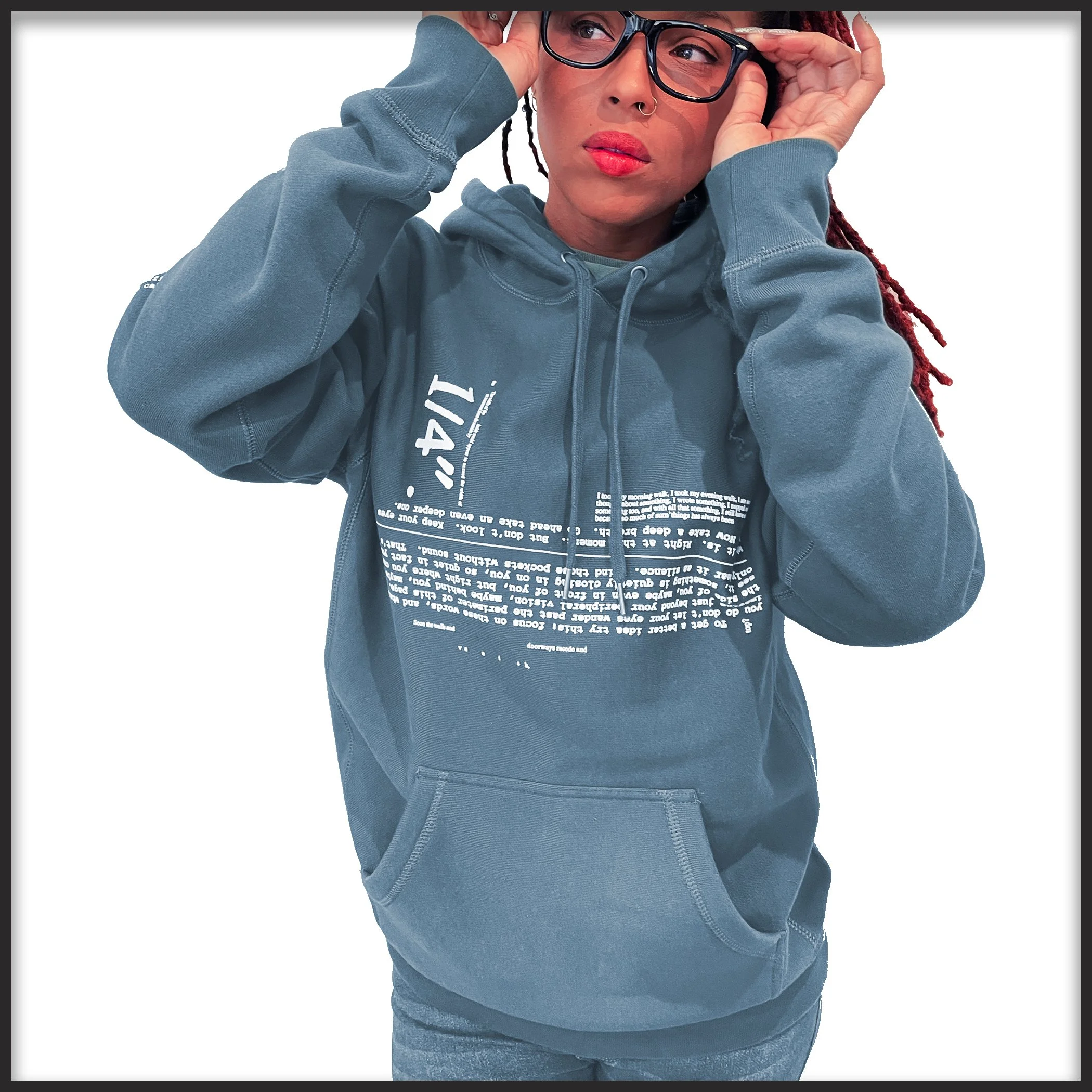 The Quarter Inch Hoodie in Ocean Blue — MARK Z. DANIELEWSKI The Quarter Inch Hoodie in Ocean Blue — MARK Z. DANIELEWSKI